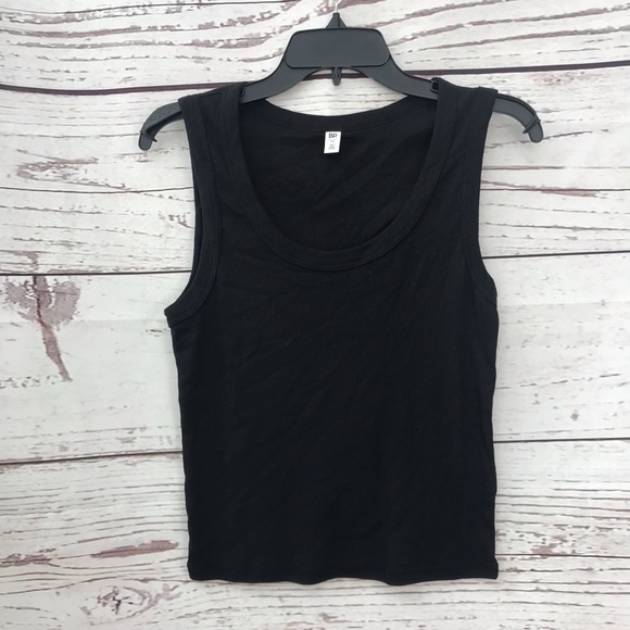 bp | Tops | Bp Black Ribbed Scoop Neck Tank Top | Poshmark